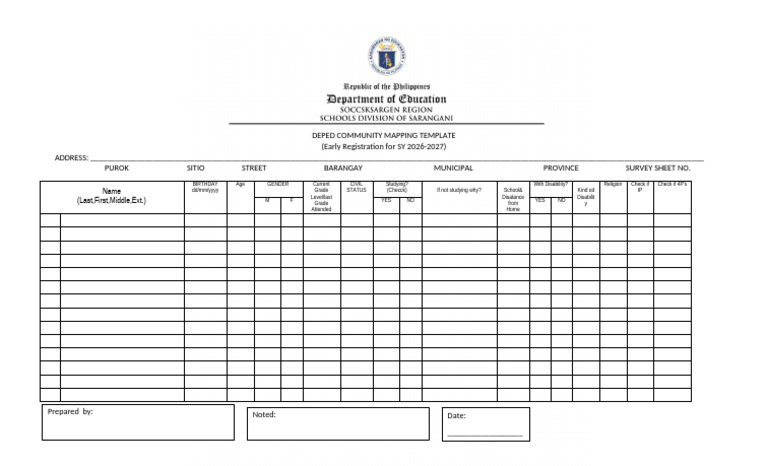 Mapping Form | PDF