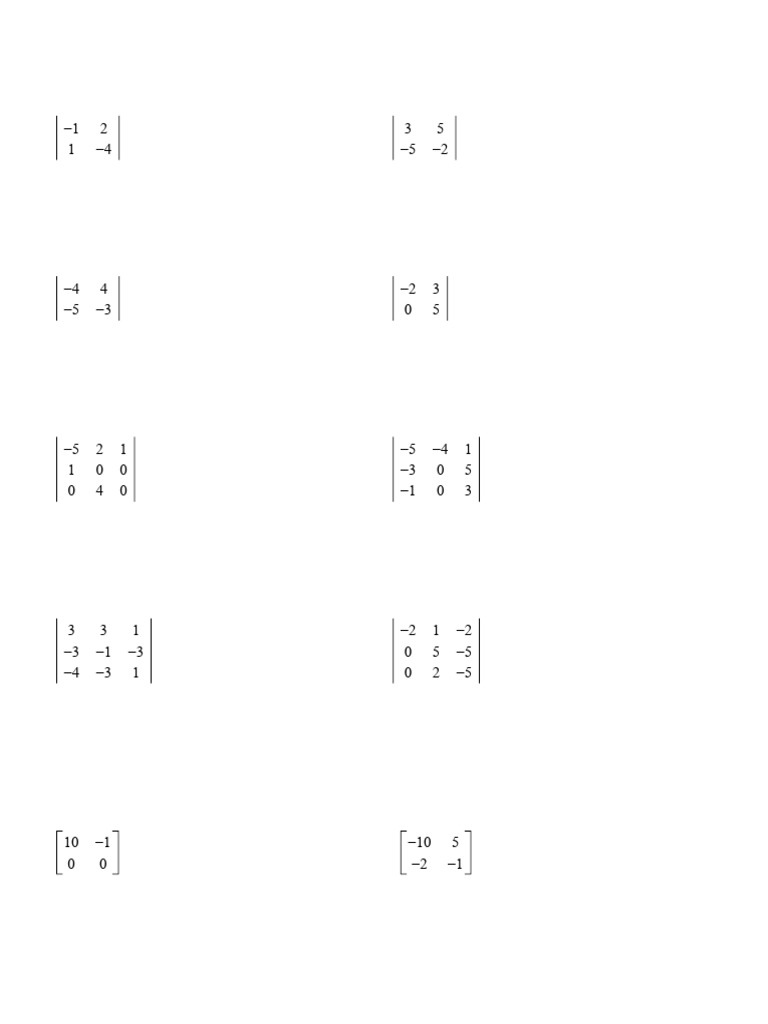 09 - Matrix Inverses and Determinants | PDF | Determinant | Matrix ...