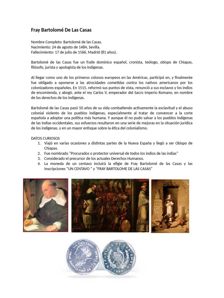 Fray Bartolomé de Las Casas | PDF