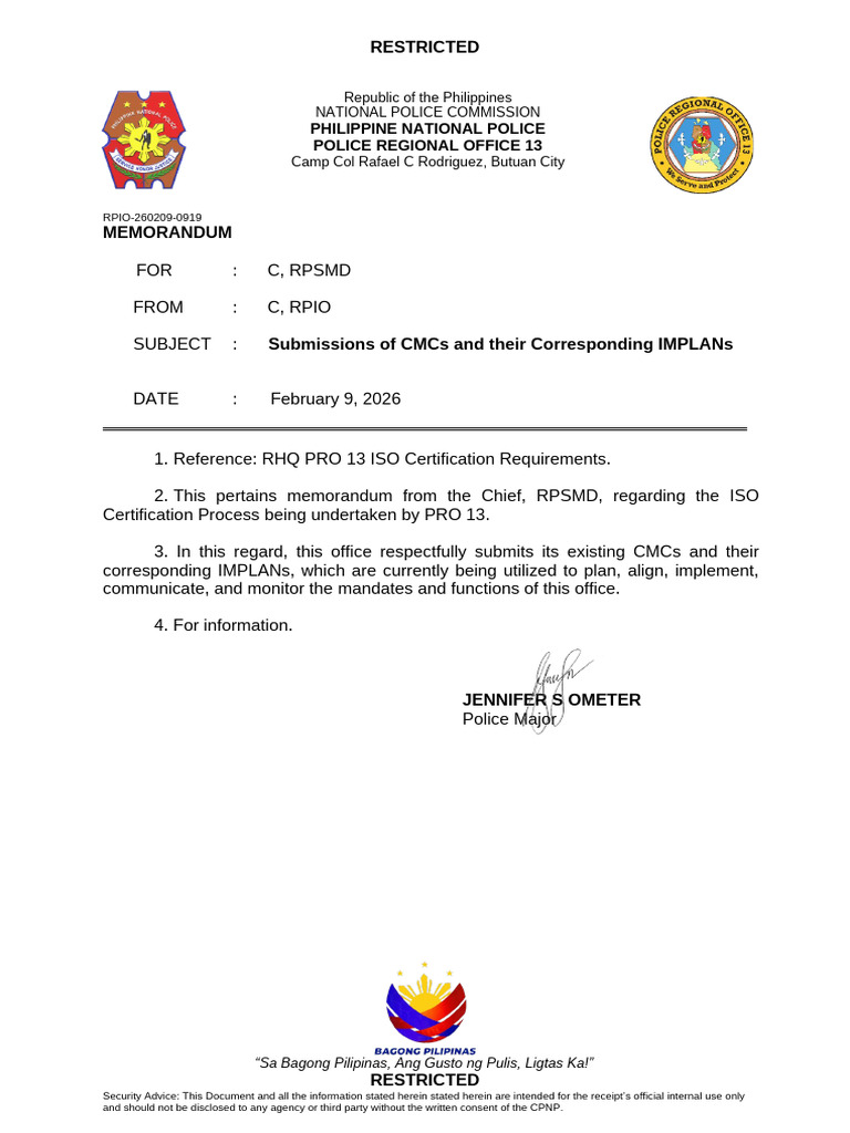RPSMD 2nd Memo | PDF
