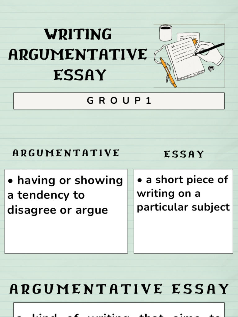 Writing Argumentative Essay | PDF | Essays | Argument