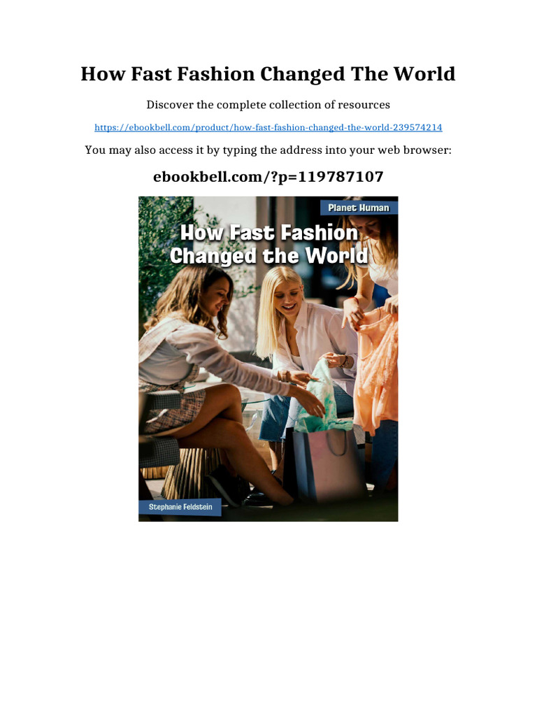 How Fast Fashion Changed the World online pdf | PDF | Virus | Proteasome