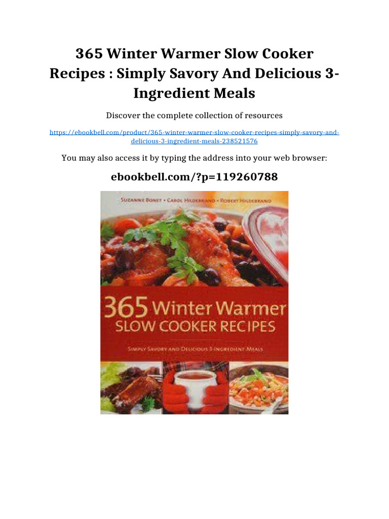 365 winter warmer slow cooker recipes : simply savory and delicious 3 ...