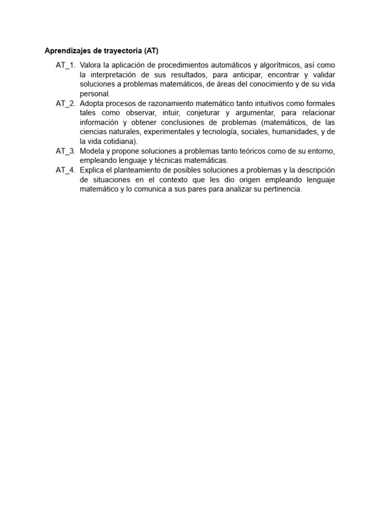 Aprendizajes de Trayectoria (2) | PDF