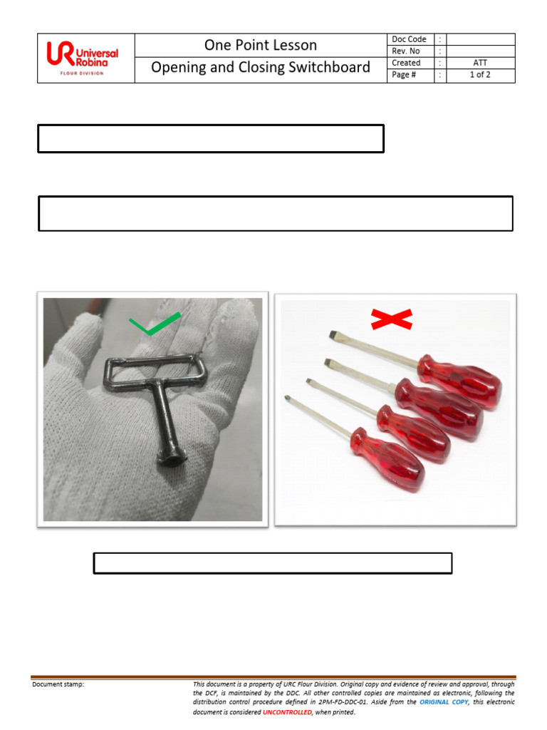 Opening and Closing Switchboard OPL | PDF