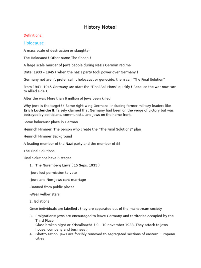 History Note | PDF