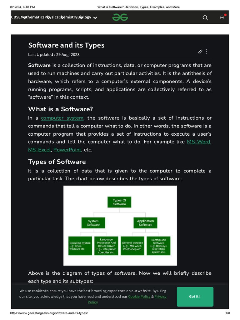 Software - Definition, Types, Examples, and More | PDF | Operating ...