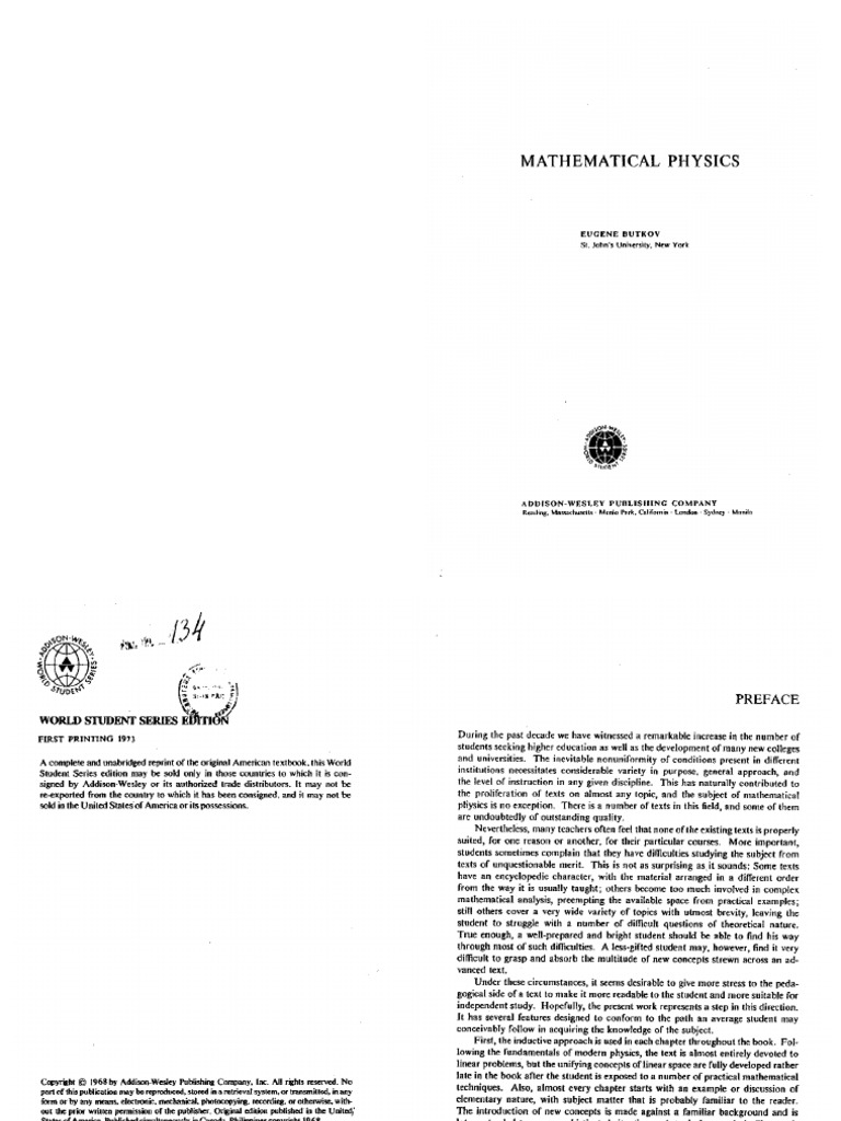 Mathematical Physics - Butkov | PDF