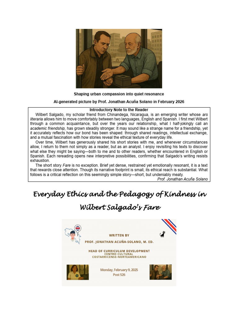Everyday Ethics and the Pedagogy of Kindness in Wilbert Salgado's Fare ...