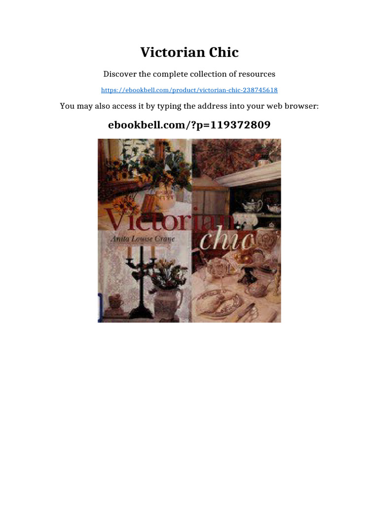 Victorian chic Full Chapters Included | PDF