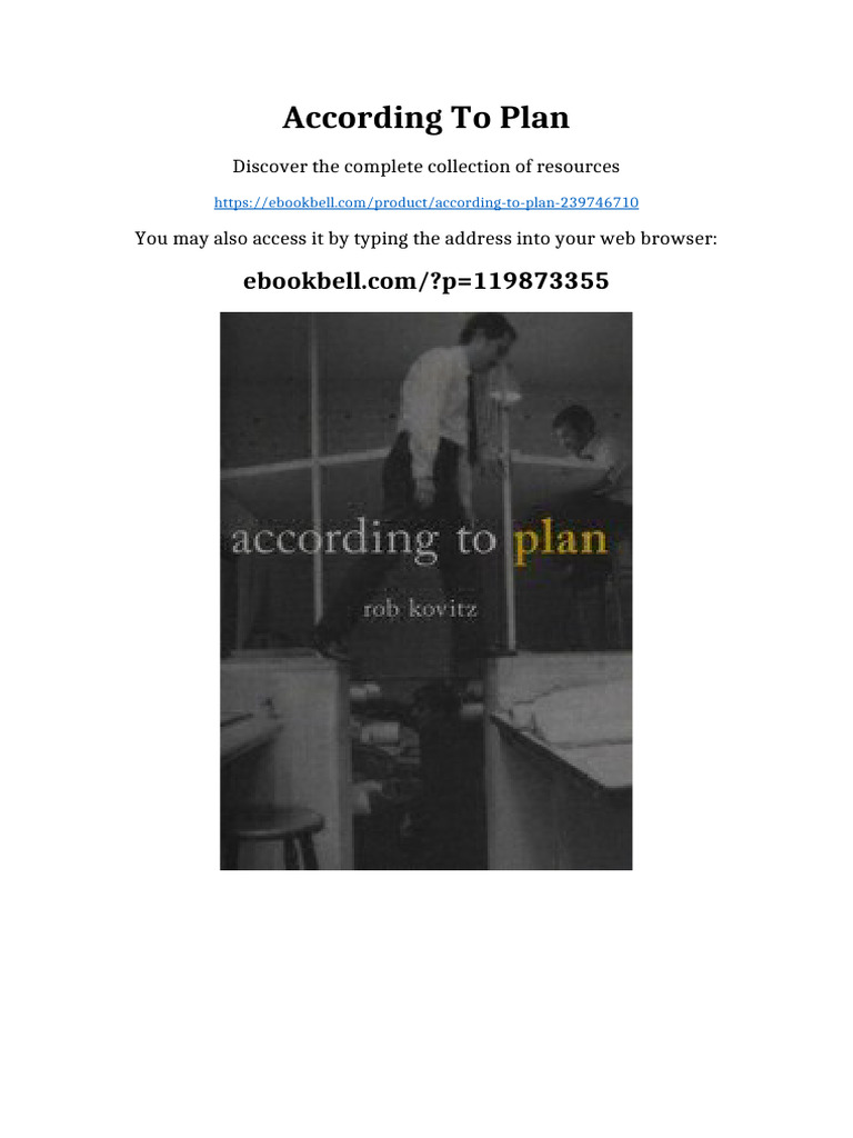 According To Plan Full Chapters Included | PDF | Intellectual Property ...