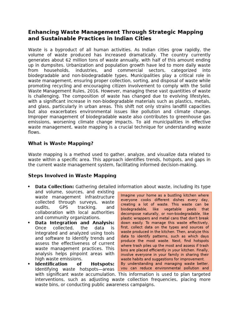 Waste Mapping and Strategic Planning | PDF | Waste Management | Waste