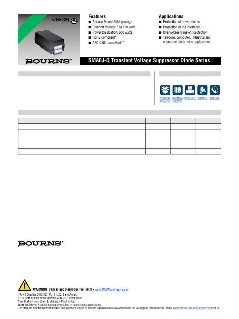 Do-214 TVS Diode | PDF | Diode | Electricity