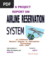 Airline Reservation System Project Report | PDF | Relational Database ...