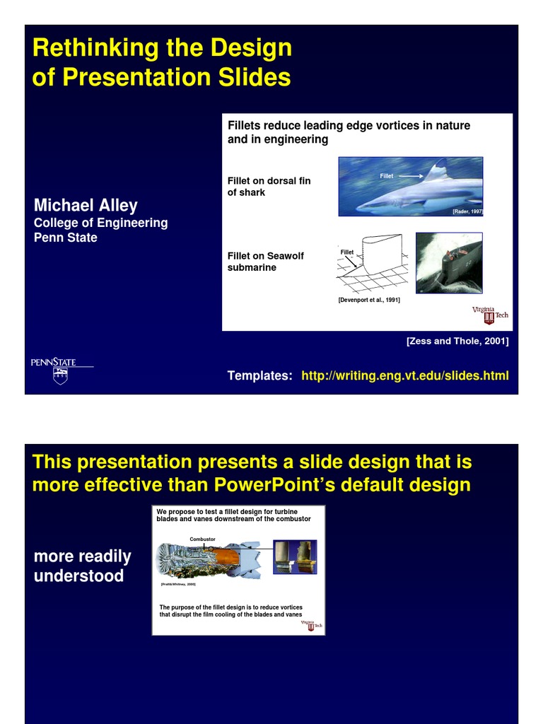 Rethinking The Design of Presentation Slides: Michael Alley | PDF ...