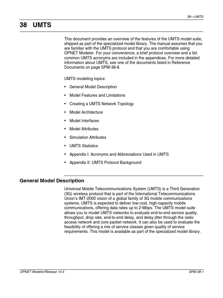 Umts Model Desc Pdf General Packet Radio Service Computer Network