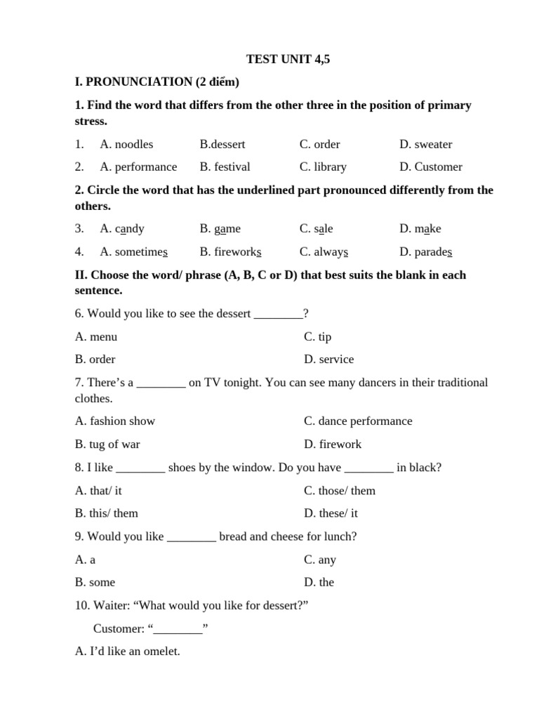 Test Unit 4 | PDF