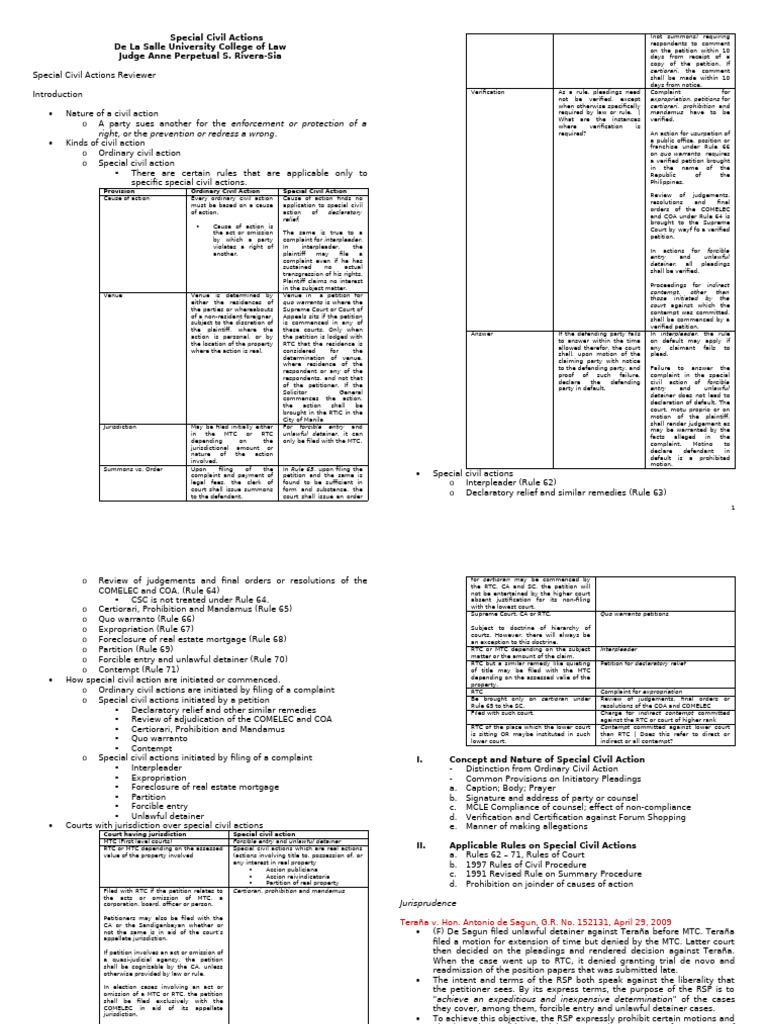 SCA Reviewer 2 | PDF | Appeal | Certiorari