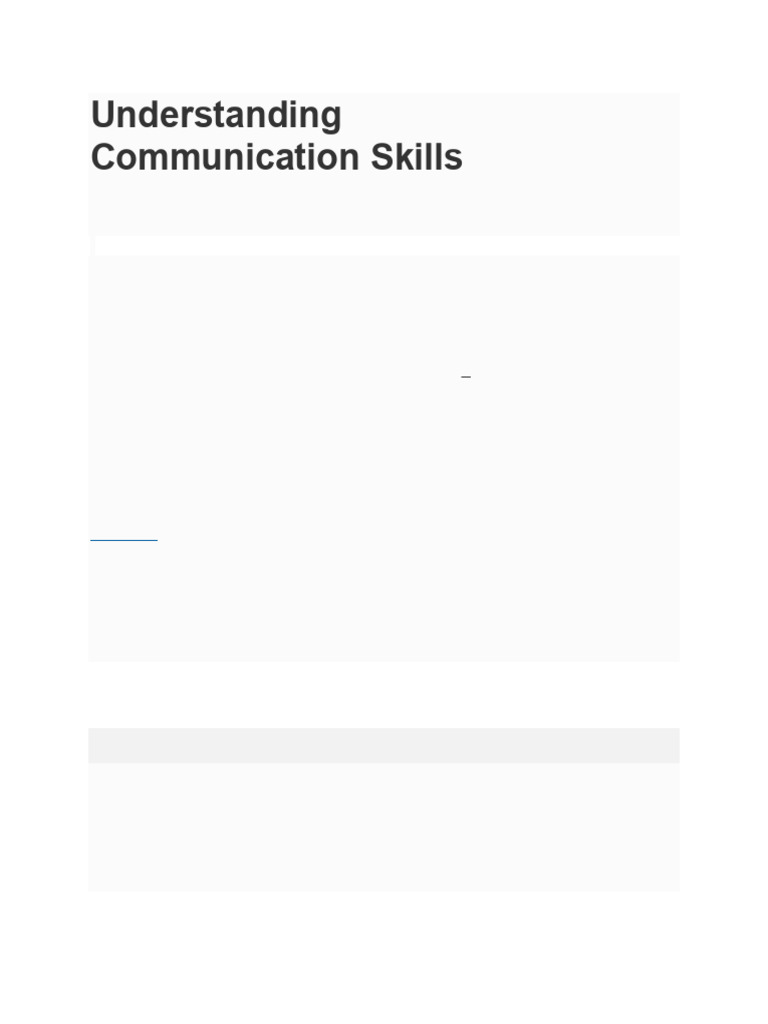 Understanding Communication Skills | PDF | Communication | Jargon