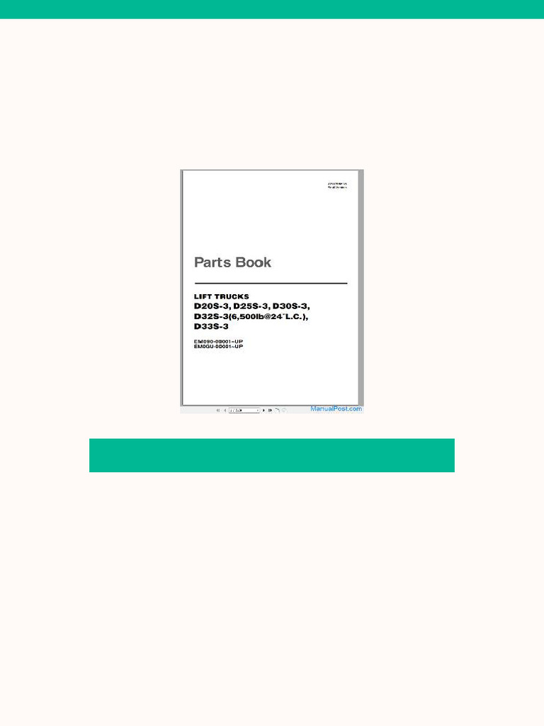 Doosan Forklift d20!25!30 32s 3 90 Parts Book en | PDF