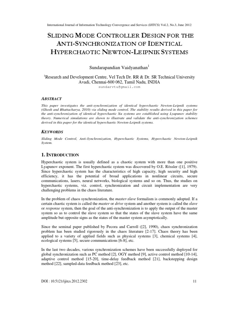 Sliding Mode Controller Design For The Anti Synchronization Of Identical Hyperchaotic Newton
