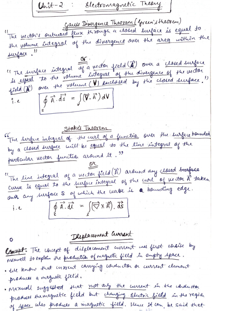 Unit-2 Electromagnetic Theory | PDF