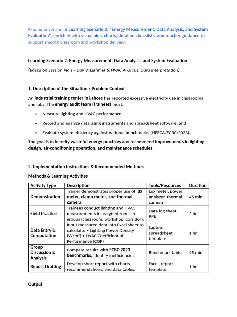 Example Learning Scenario Expanded Energy PV LS2 | PDF | Microsoft ...