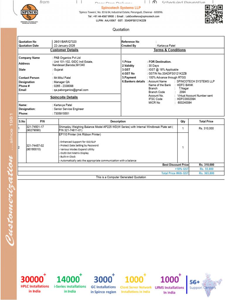 Spinco Analytical Balance | PDF | Printer (Computing) | Office Equipment