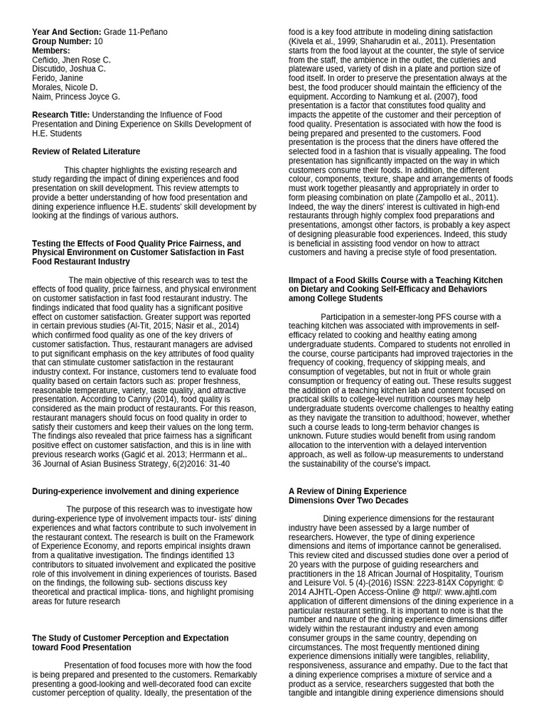 Temporary Template For Qualitative Research | PDF | Restaurants | Cooking