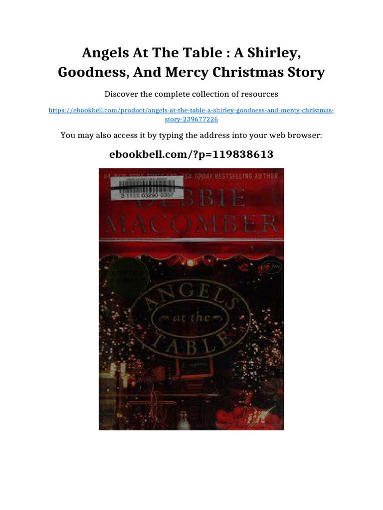 Angels at the table : a Shirley, Goodness, and Mercy Christmas story ...