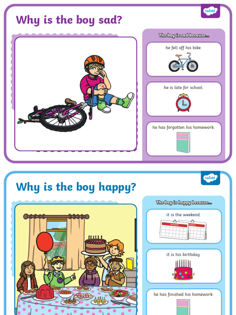 Why and Because Question Scene Cards Ver 6 | PDF