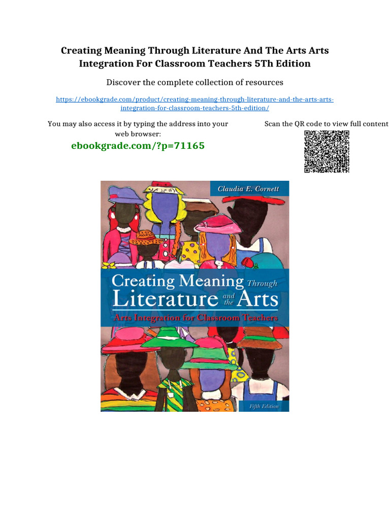 Creating Meaning Through Literature and The Arts Arts Integration For ...