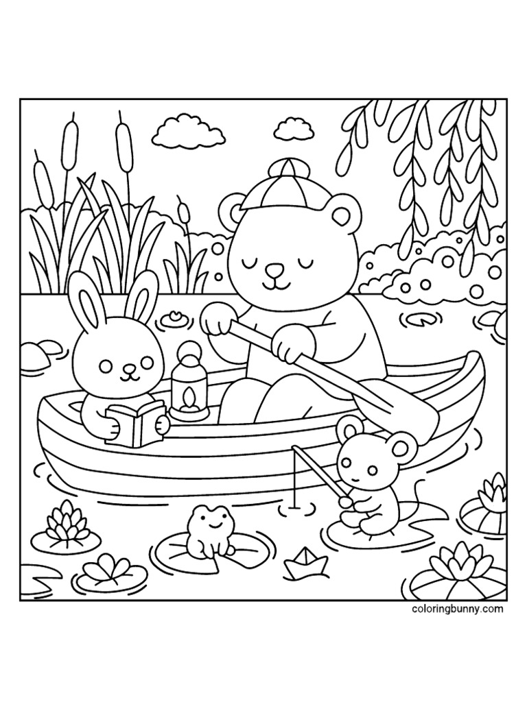 Cozy Canoe Days Friends Coloring Page 3 | PDF