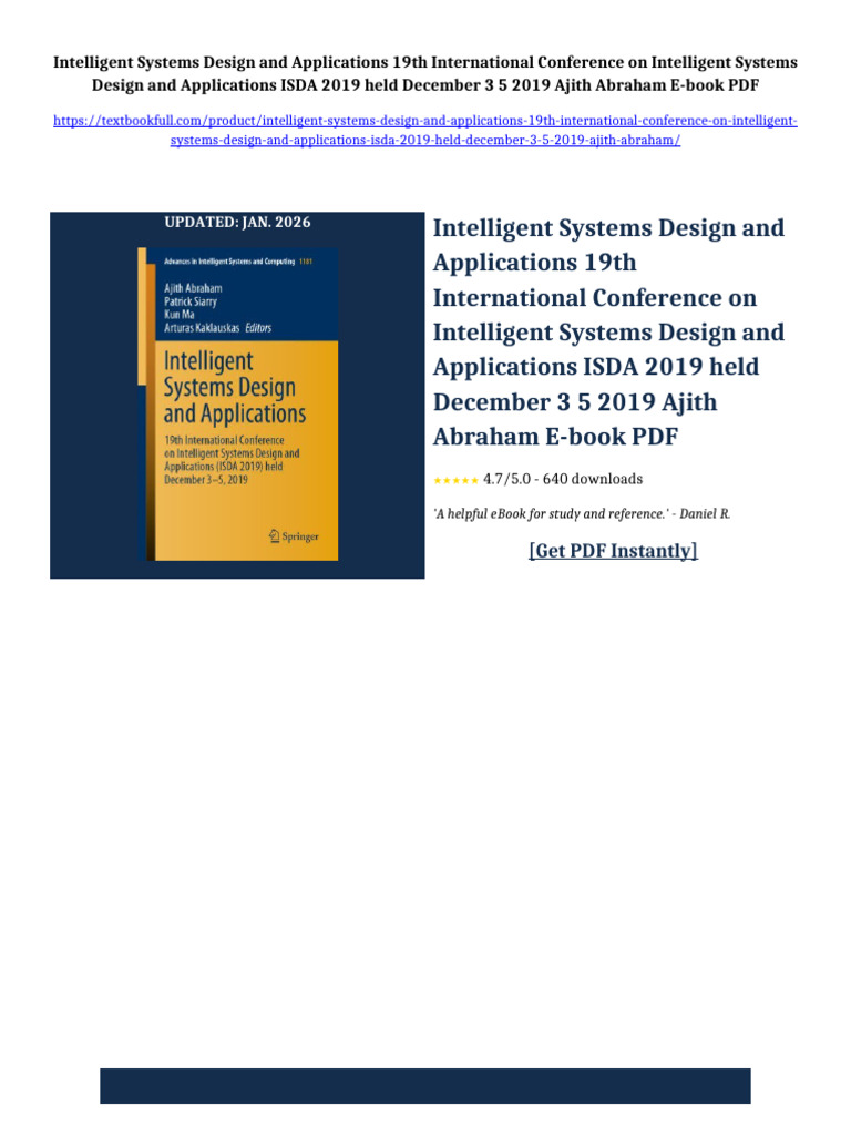 Intelligent Systems Design and Applications 19th International ...