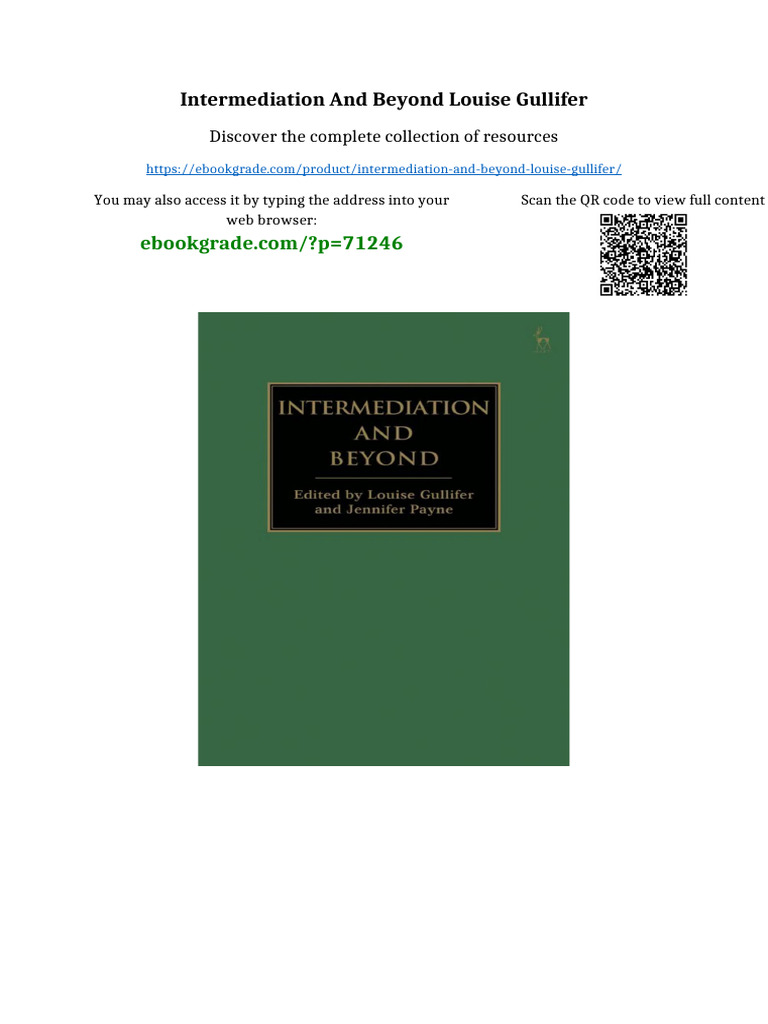 Intermediation and Beyond Louise Gullifer pdf available | PDF | Property