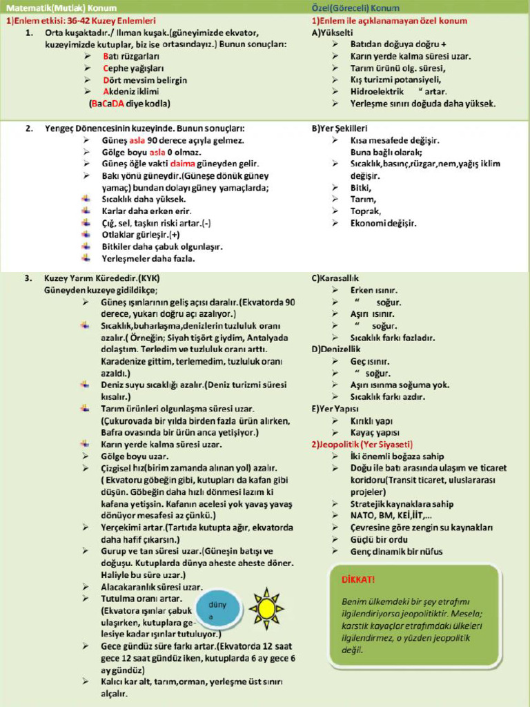 Cografya Notlari | PDF