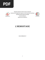 Comprendre l'Hémostase et ses Étapes | PDF | Coagulation | Hémostasie