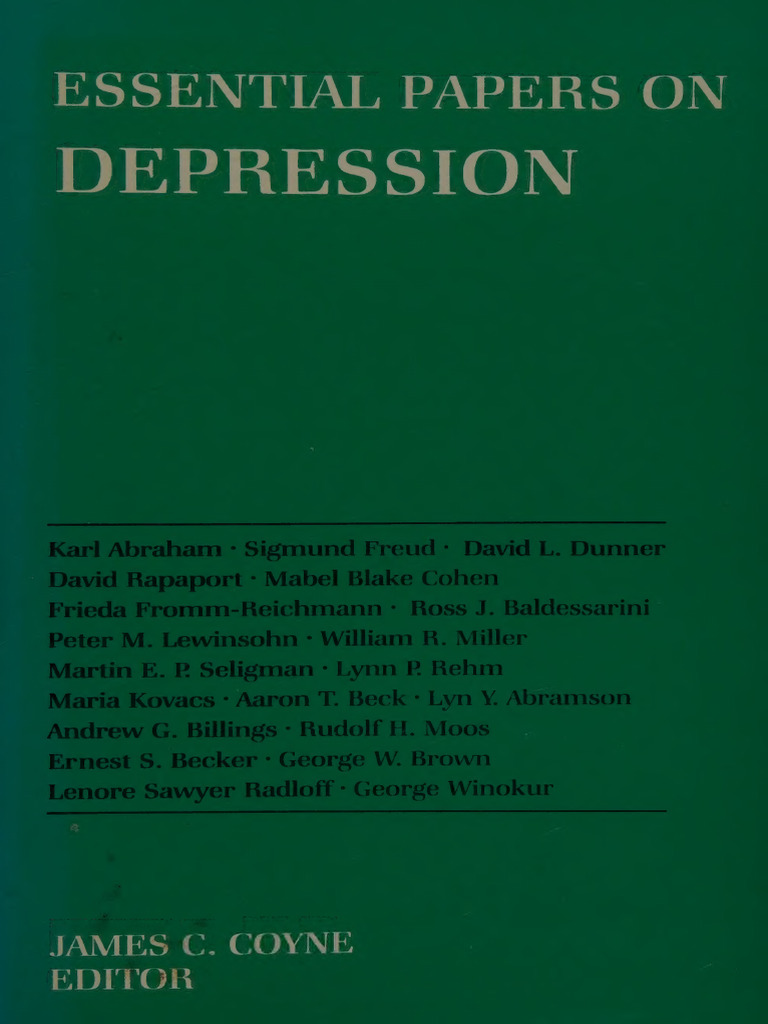 (Essential Papers in Psychoanalysis) James C. Coyne (Editor ...