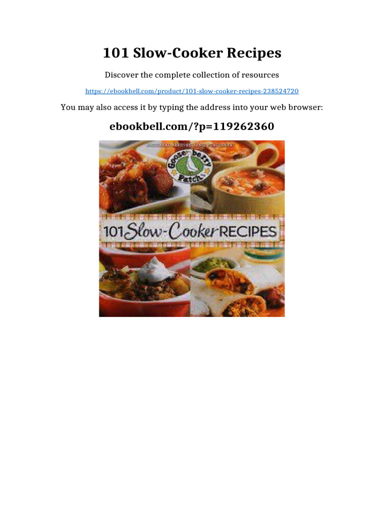 101 Slow-Cooker Recipes All Chapters Available | PDF | God | Theology