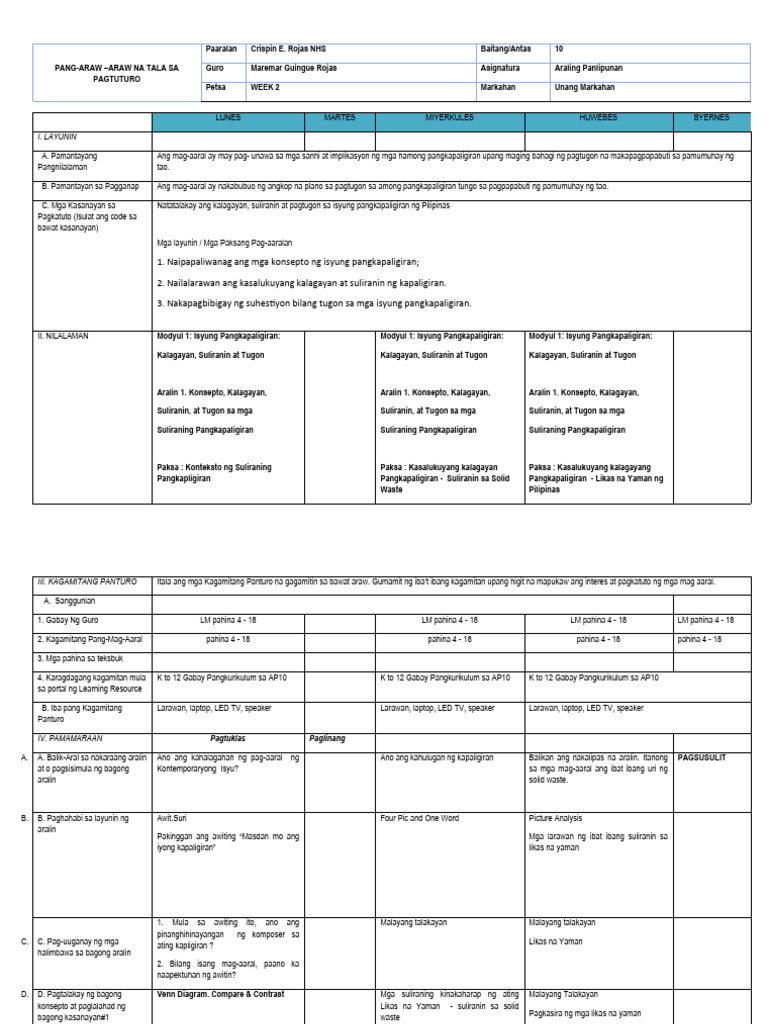 Ap10 Q1 Week2 | PDF