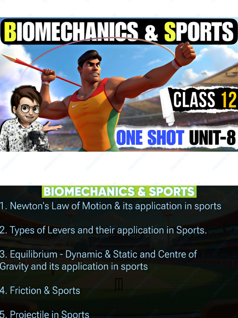 Biomechanics & Sports Class12 | PDF