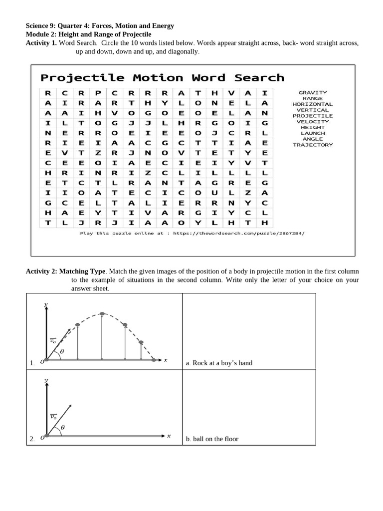 Height Range of Projectile | PDF