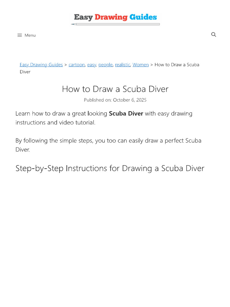 How To Draw A Diver | PDF