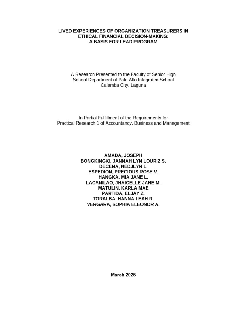 Chapter 1 Group 3 Finance Pr1 | PDF | Leadership | Decision Making