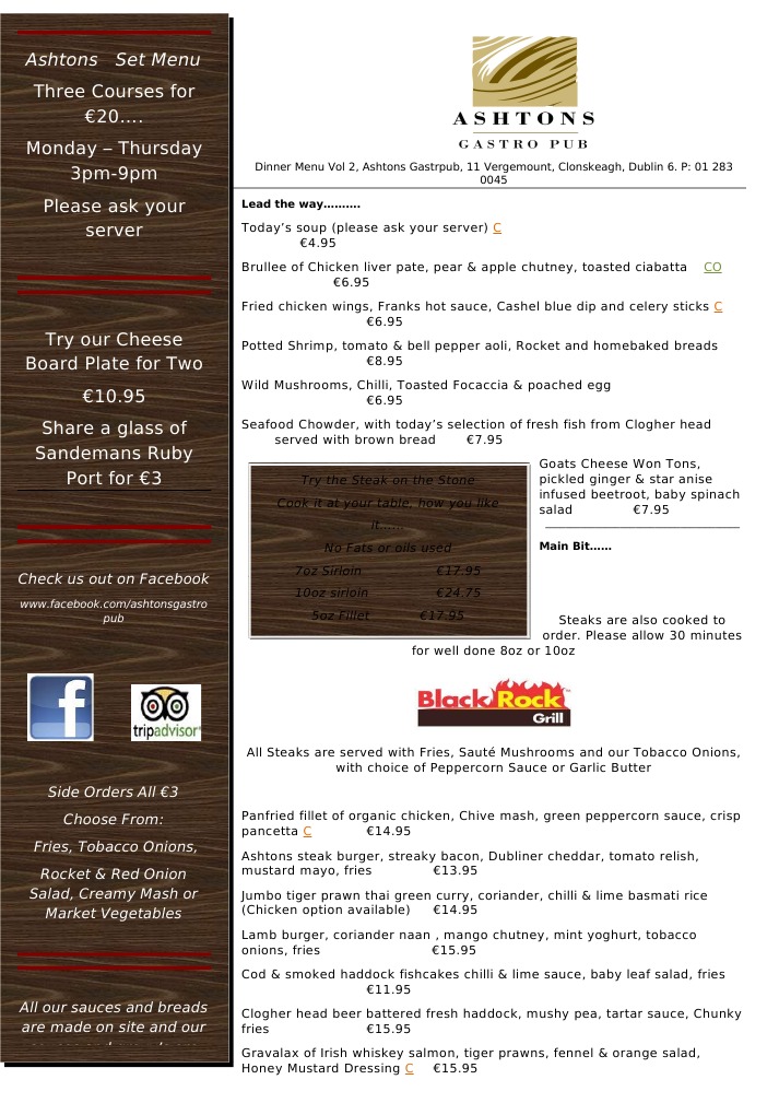 Ashtons Menu Vol 2 | PDF | Cuisine | Grape