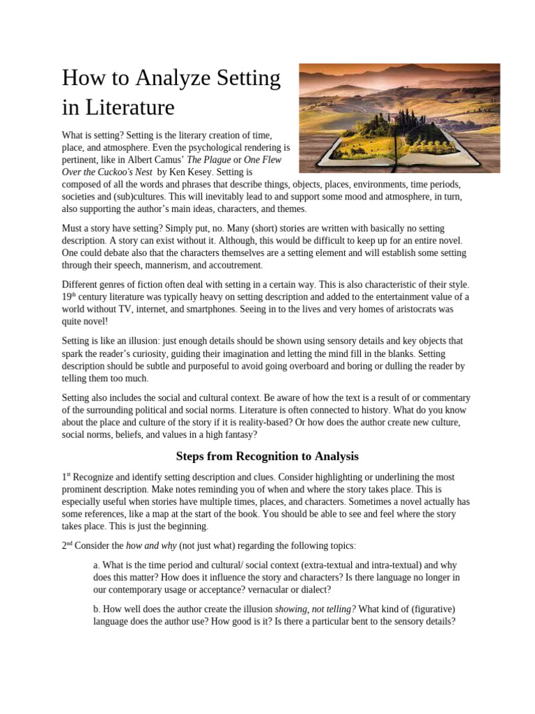 How To Analyze Setting in Literature | PDF