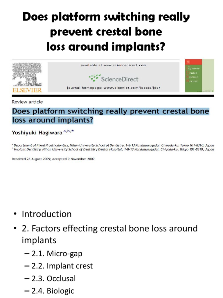Does Platform Switching Really Prevent Crestal Bone Loss Around ...