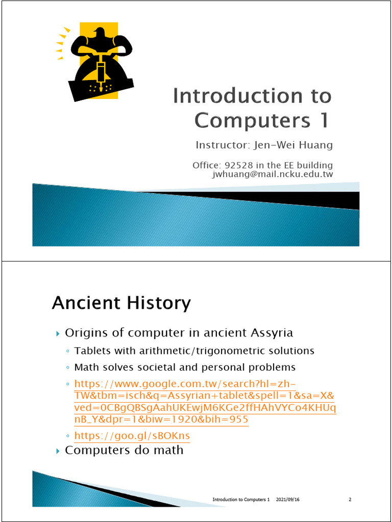 (IC1) 01 Introduction To Computers | PDF | Personal Computers ...