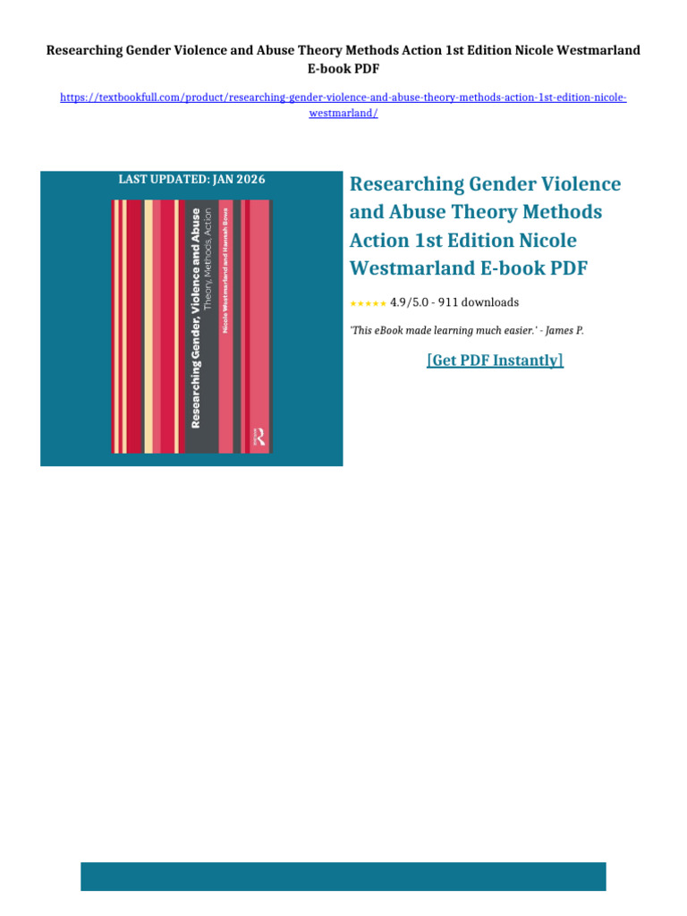 Researching Gender Violence and Abuse Theory Methods Action 1st Edition ...