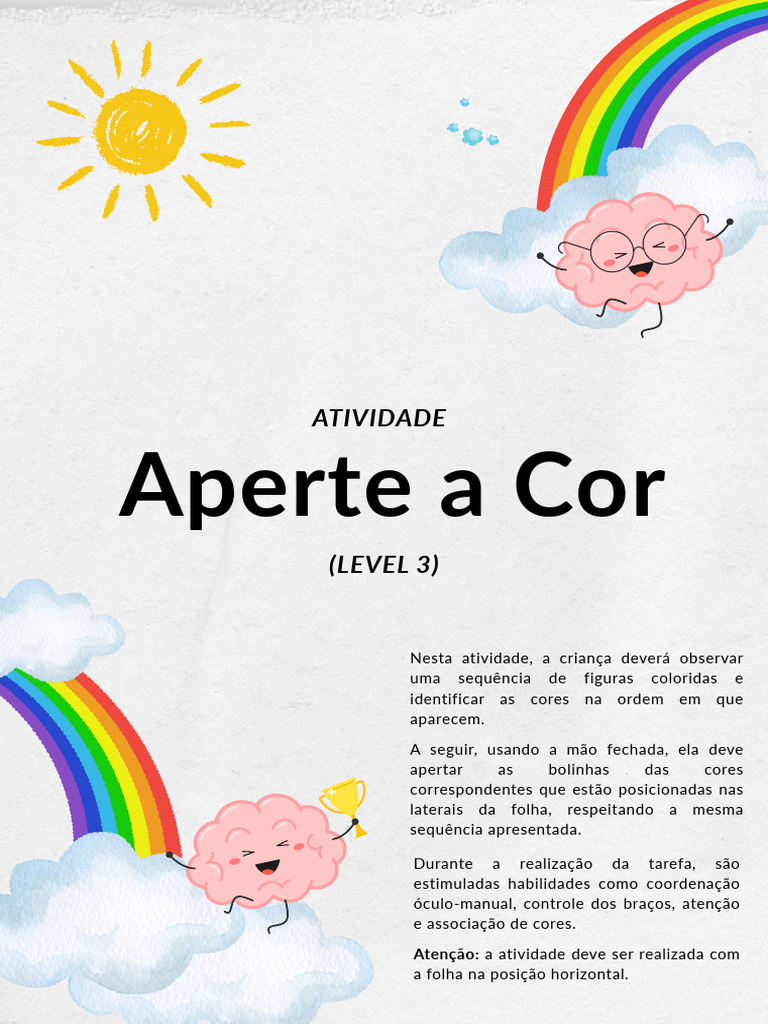 Atividade - Aperte A Cor (Level 3) | PDF